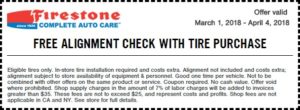 Firestone Free Wheel Alignment Check Coupon MARCH 2018